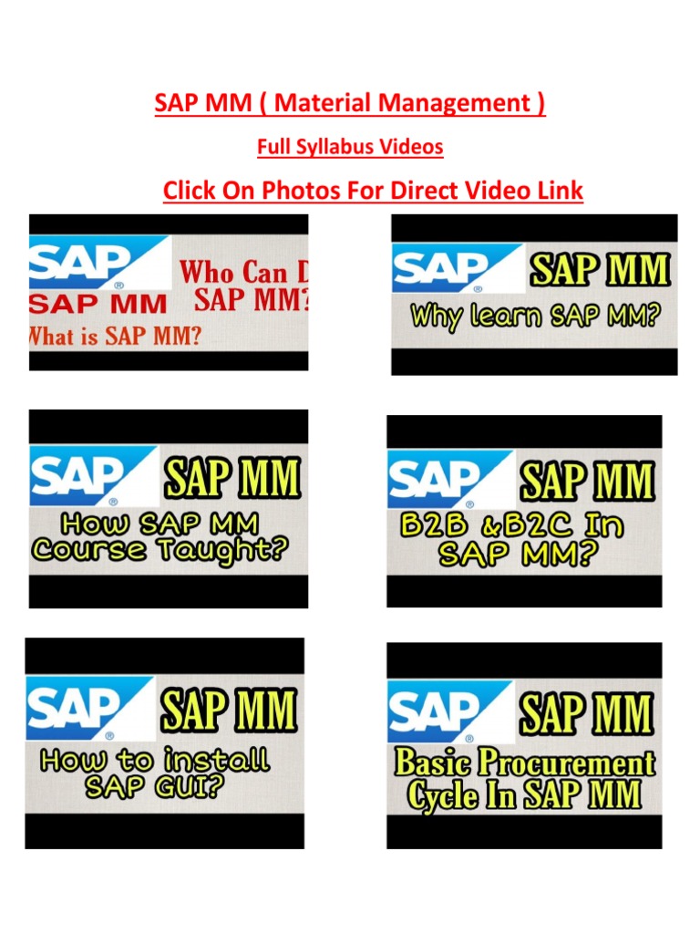 Sap MM Full Course in One PDF | PDF