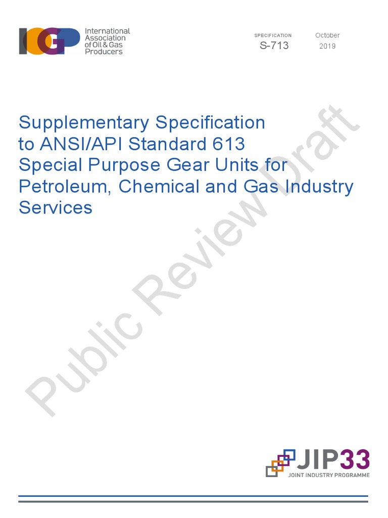 API 613 Special Purpose Gear Unit | PDF | Specification (Technical ...