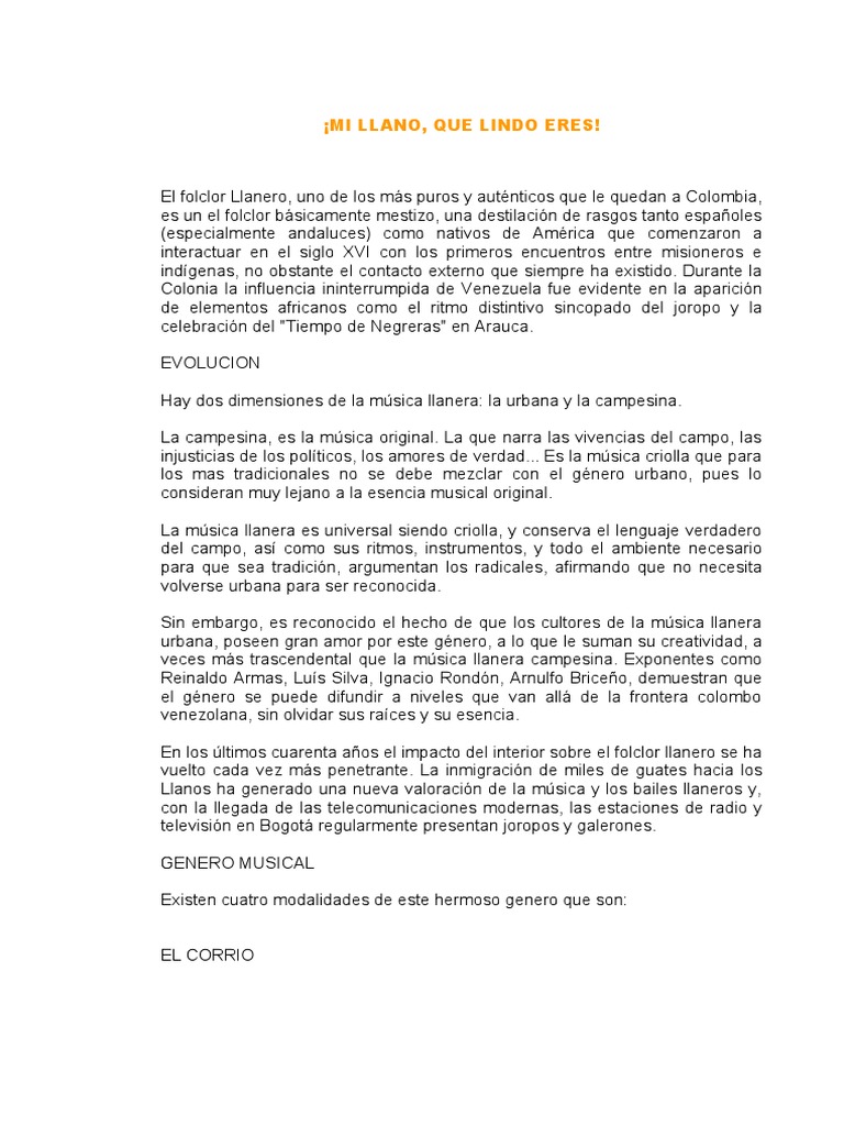 La Musica de Mi Tierra | PDF | Entretenimiento (general)