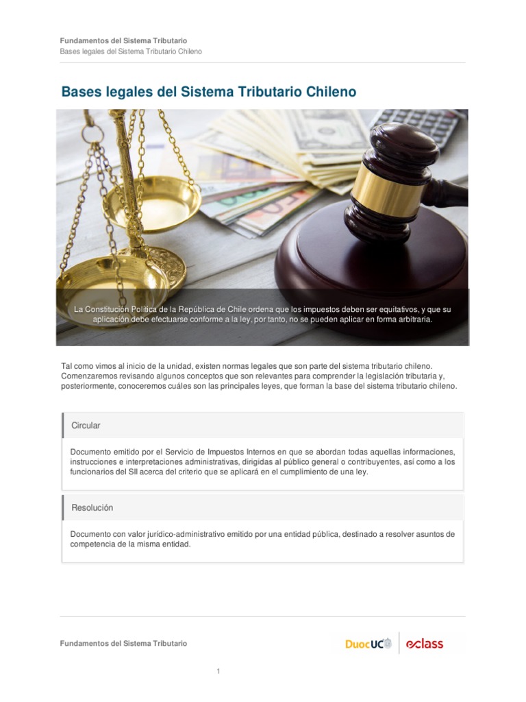 Bases Legales Del Sistema Tributario Chileno-5ee2a80d0c8da | PDF ...