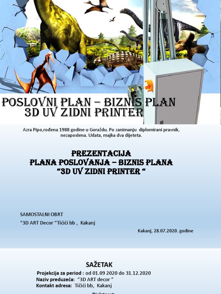 POSLOVNI PLAN - FINAL - Ovaj | PDF