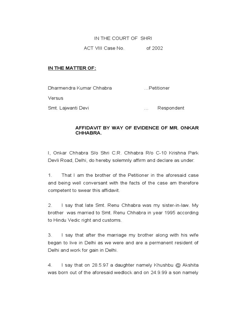 Dharmendra Kumar-TH | PDF | Affidavit | Government