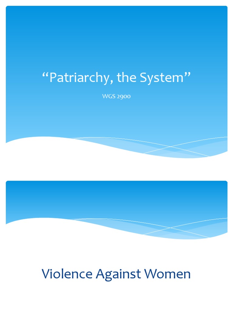 Patriarchy, The System | PDF | Patriarchy | Socialization
