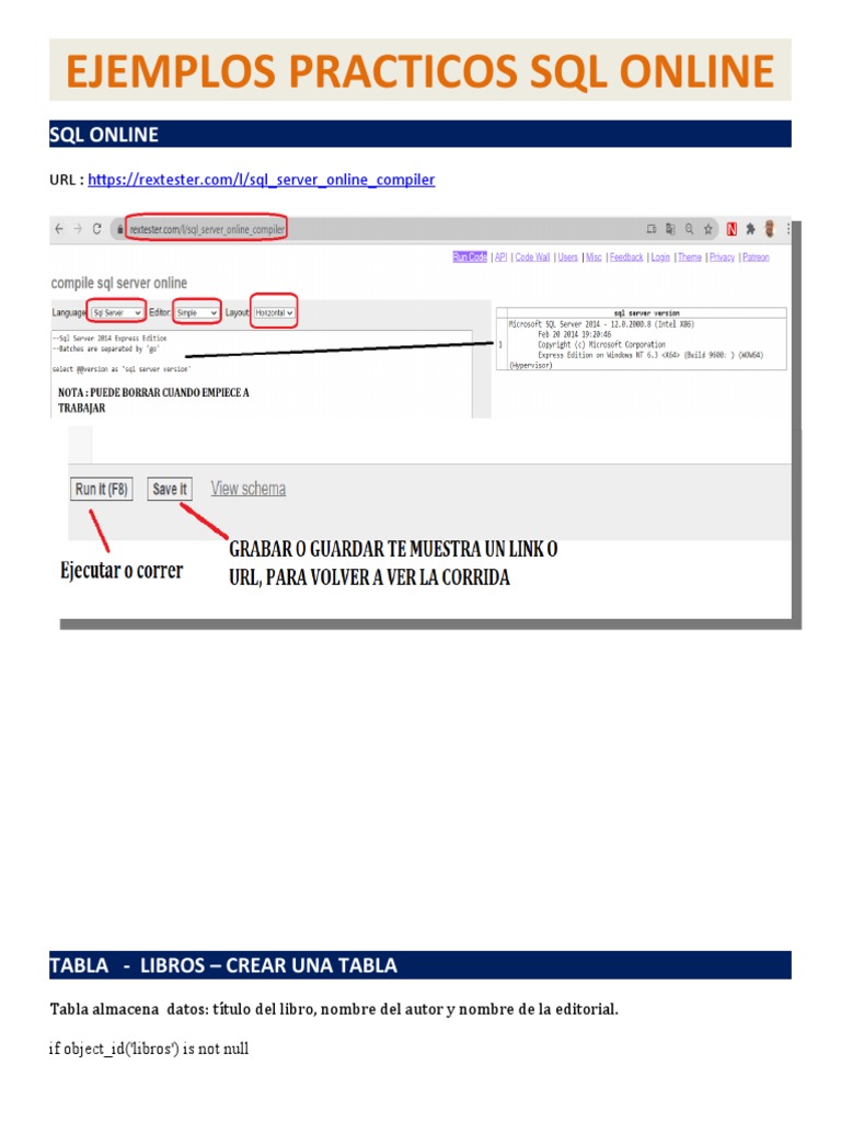 SQL Ejemplos Practicos | PDF | SQL | Gestión de la información