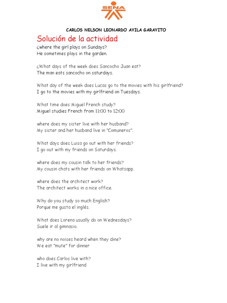 English Learning Activity Guide | PDF