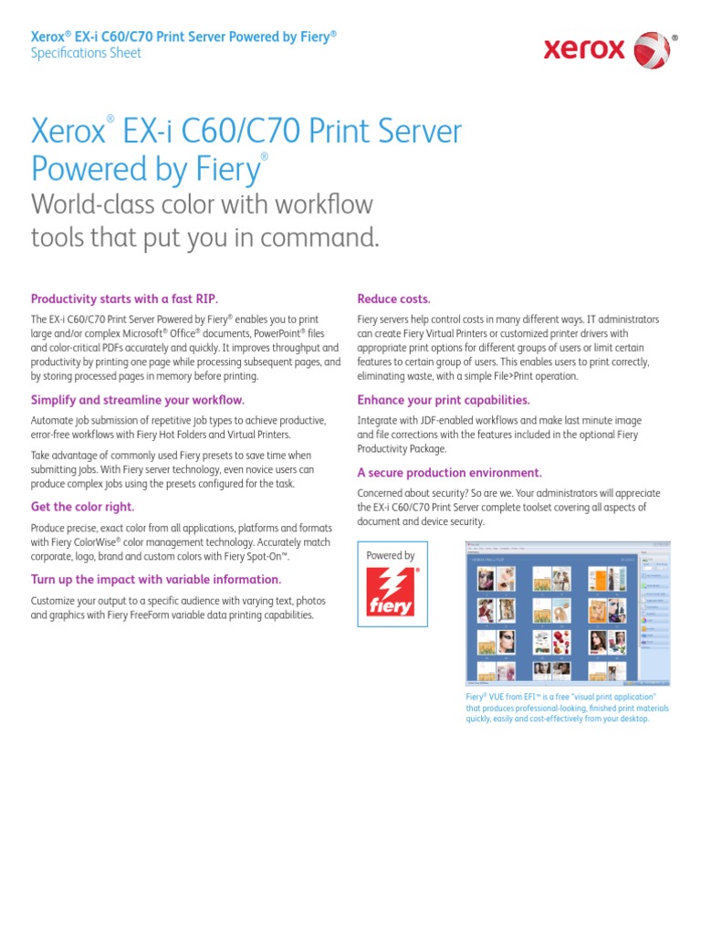 Xerox EX-i C60/C70 Print Server Powered by Fiery: World-Class Color ...