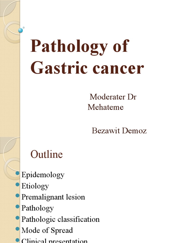 2a. Pathology of Gastric Cancer | PDF | Metastasis | Diseases And Disorders