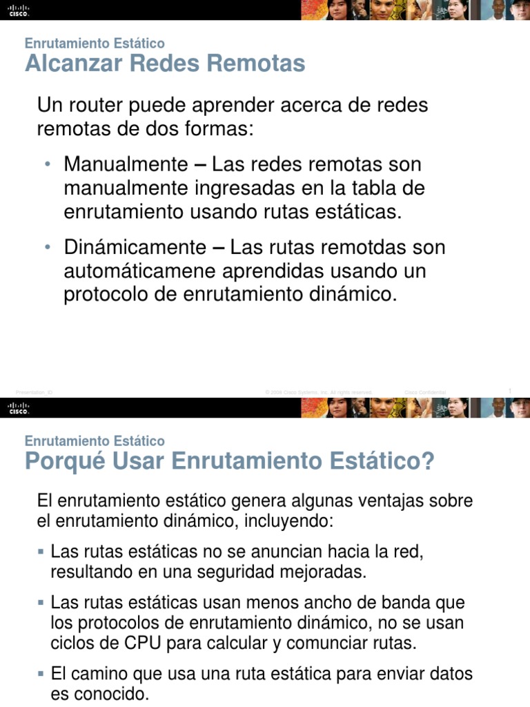 Enrutamiento Estatico PDF | PDF | Enrutador (Computación) | Protocolos de internet