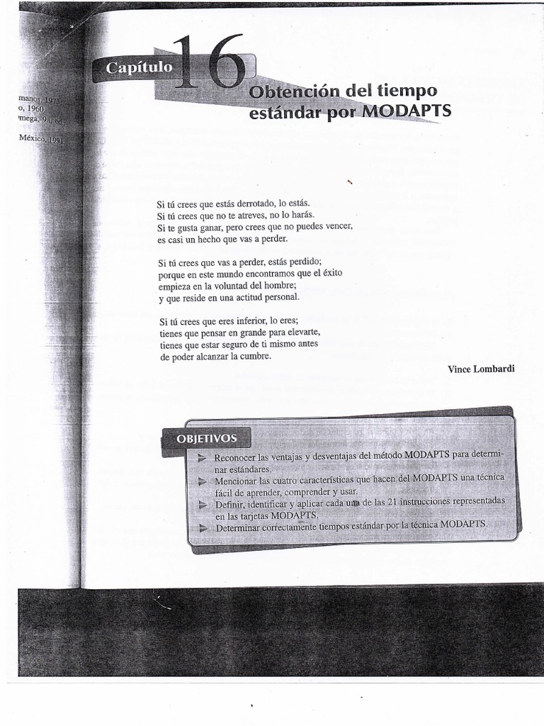 Tecnica de MODAPTS | PDF | Mano | Extremidades (anatomía)