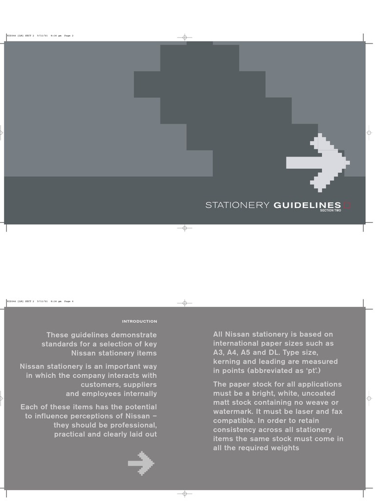 Nissan Stationery Guidelines Overview | PDF | Typefaces | Typography
