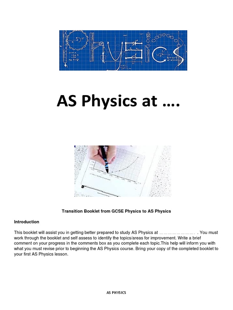 Physics AS Transition Booklet | PDF | Observational Error | Significant ...