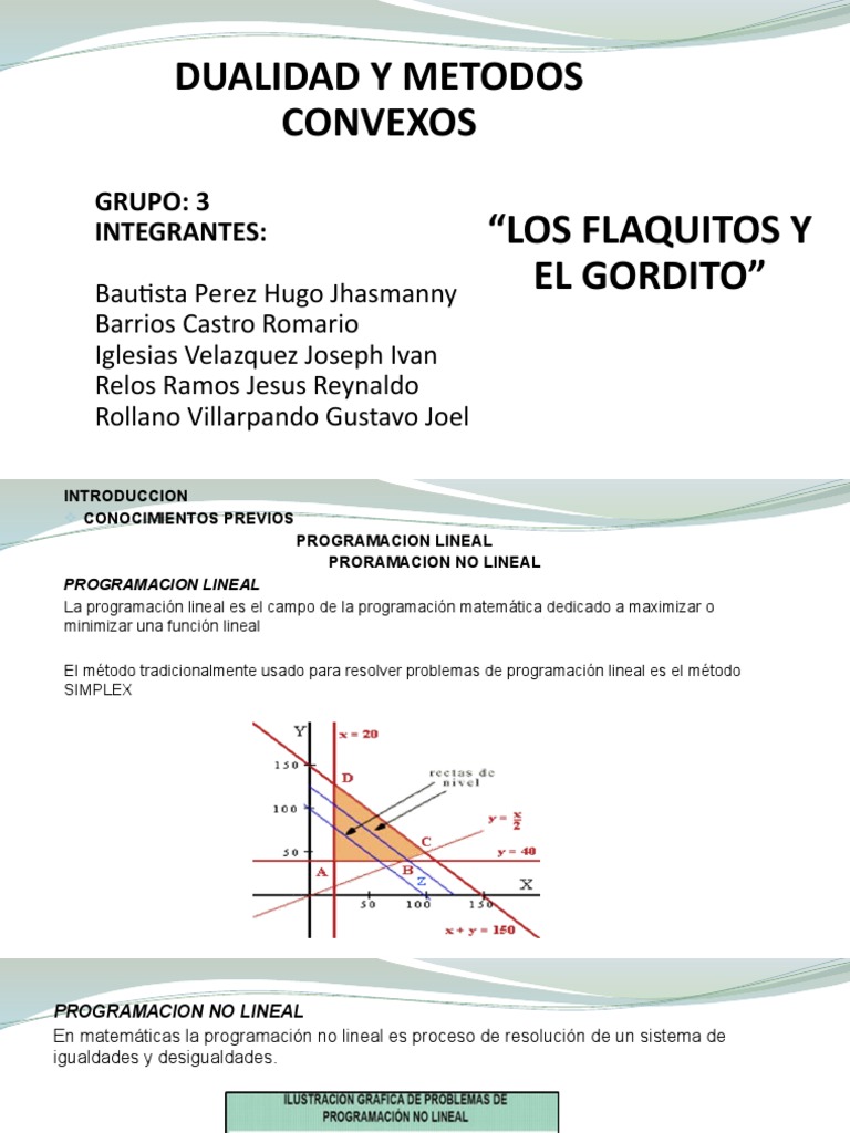 Dualidad y Métodos Convexos | PDF | Conjunto convexo | Programación lineal