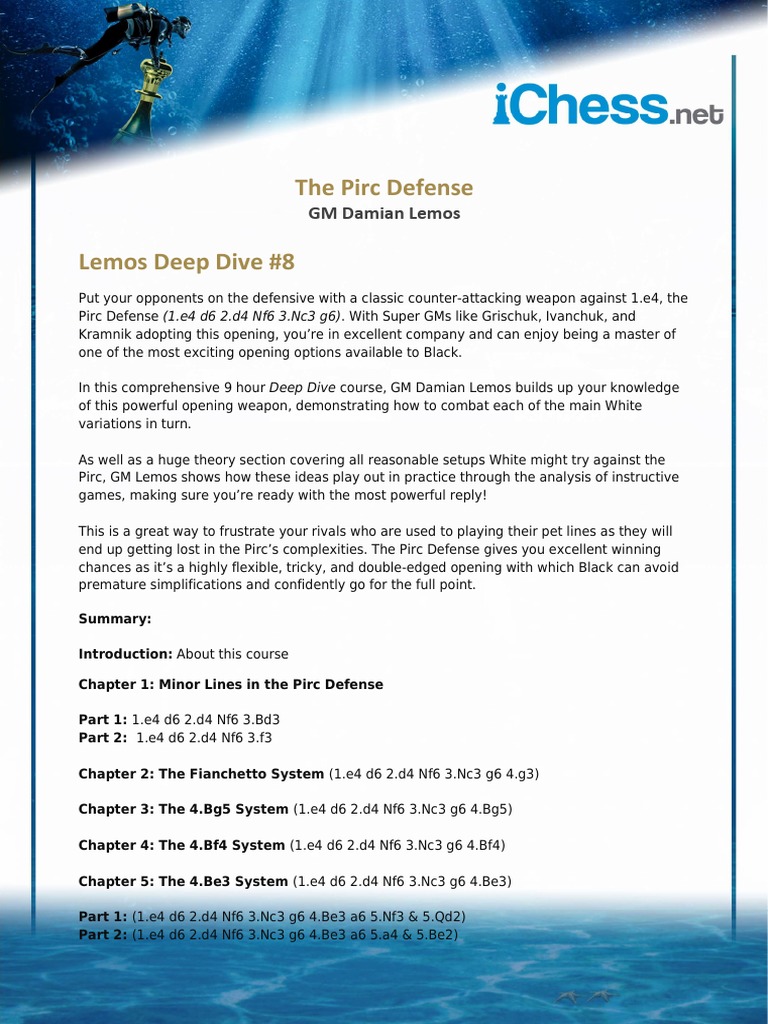 Pirc - Summary | PDF | Chess Openings | Chess