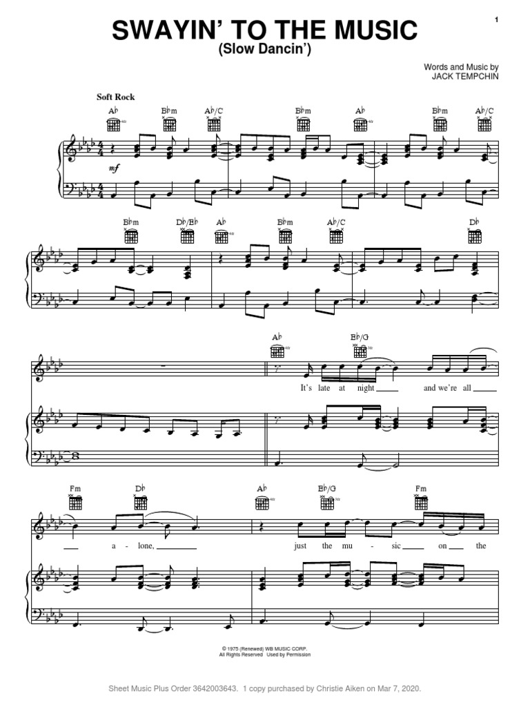 Swayin To The Music Slow Dancin | PDF | Performing Arts | Sound