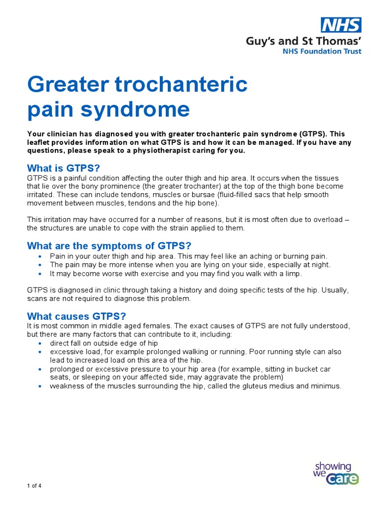 Greater Trochanteric Pain Syndrome: What Is GTPS? | PDF | National ...