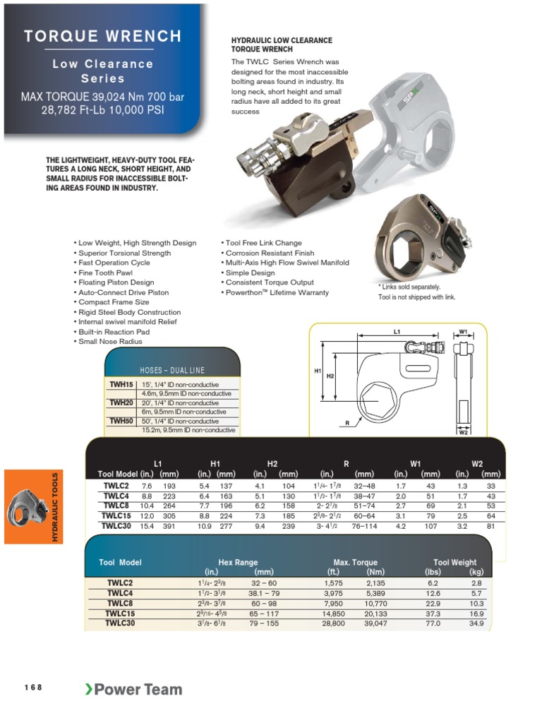 Torque Wrench TWLC PDF | PDF | Machines | Vehicle Technology