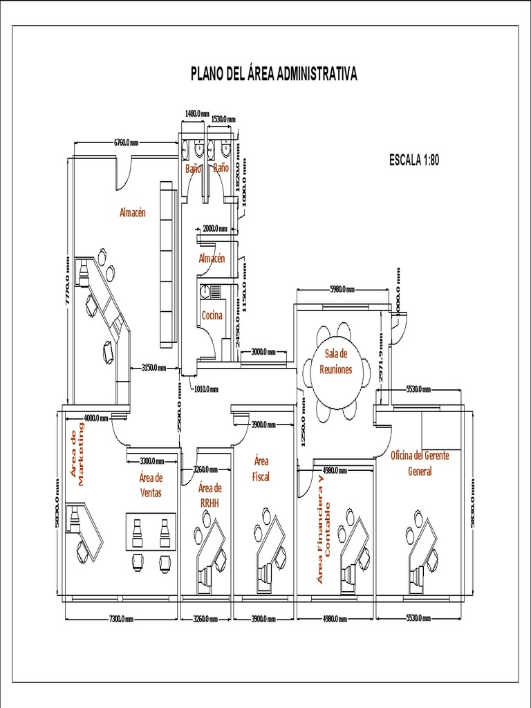 6.plano Del Área Administrativa | PDF | Business