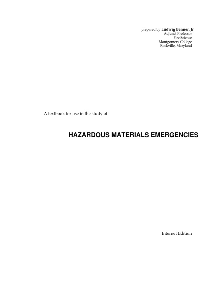 Emergency Hazardous Materials | PDF | Dangerous Goods | Emergency