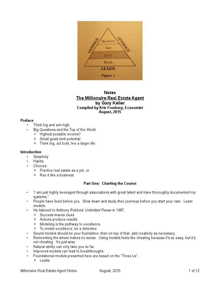 Millionaire Real Estate Agent Notes PDF | PDF | Real Estate Broker | Sales