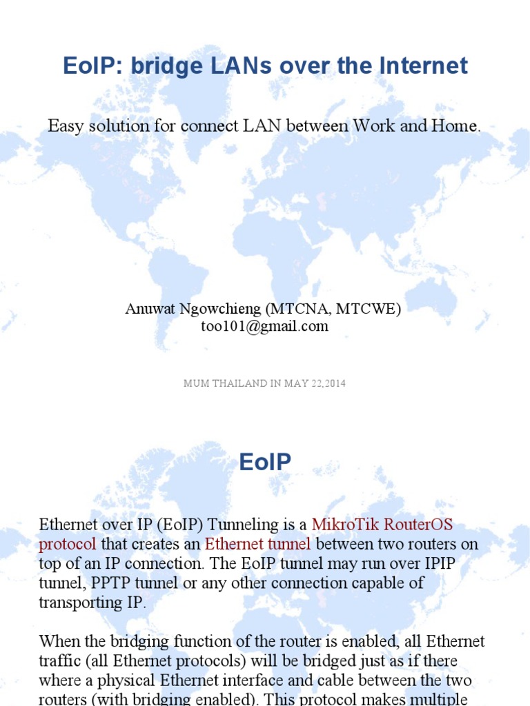 Eoip Mikrotik | PDF | Router (Computing) | Computer Network