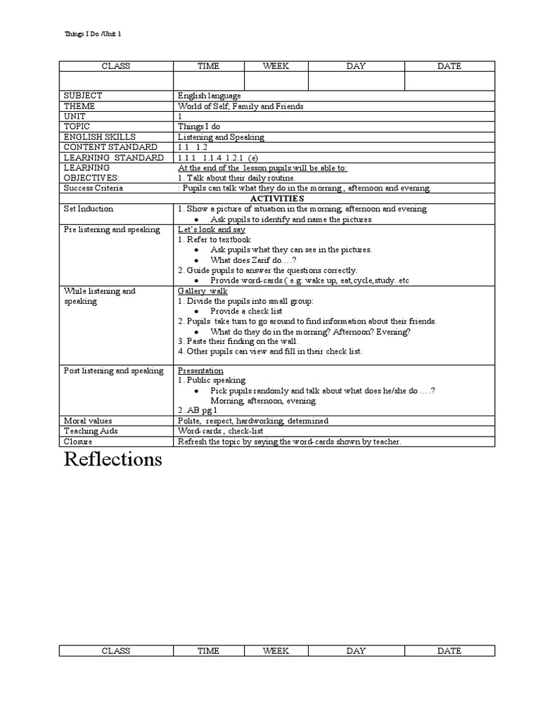 Unit 1 | PDF | Teachers | English Language