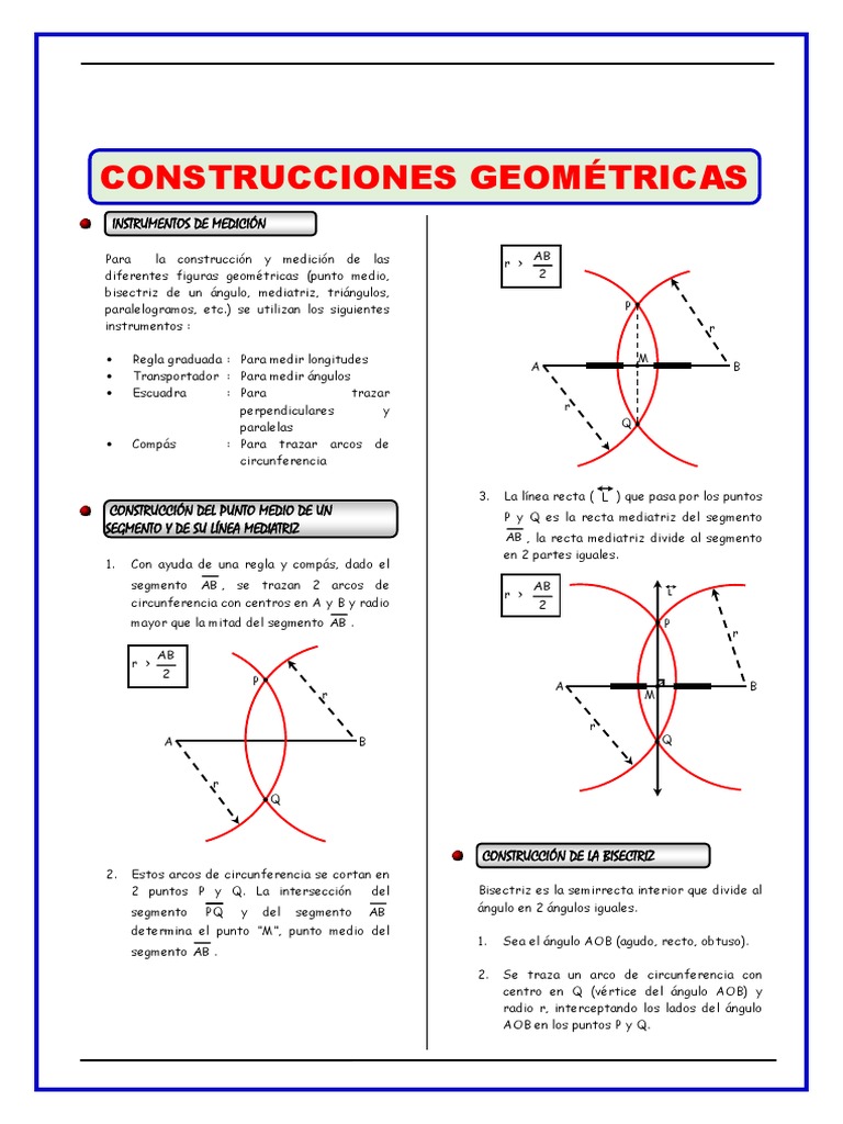 Construcciones Geométricas | PDF | Formas geométricas | Euclides