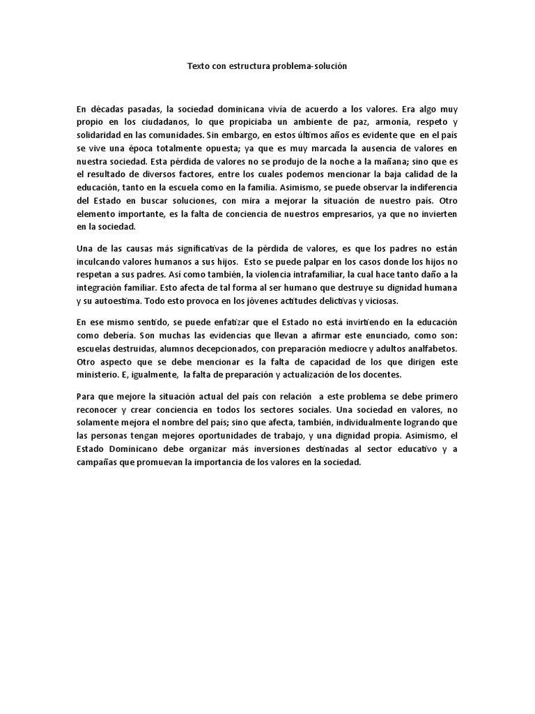 Texto de Problema Solucion | PDF