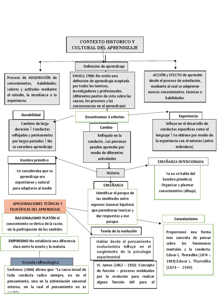 Mapa Conceptual de Contexto Histórico | PDF | Evaluación neuropsicológica | Aprendizaje