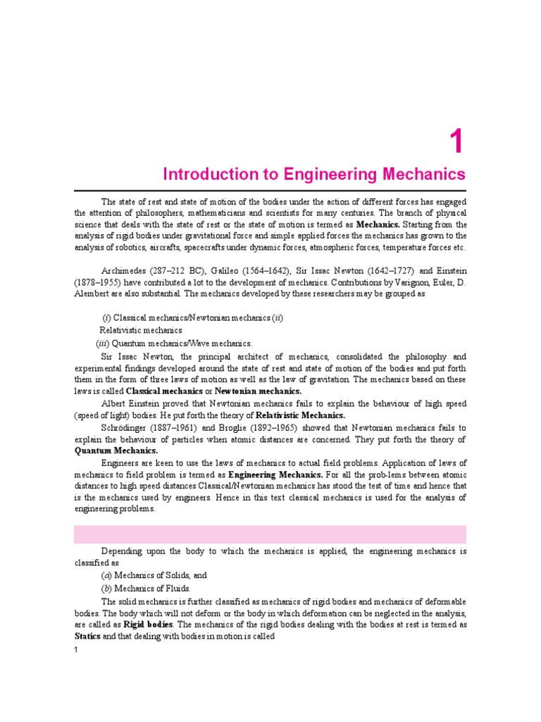 Introduction To Engineering Mechanics PD | PDF | Fluid Mechanics ...