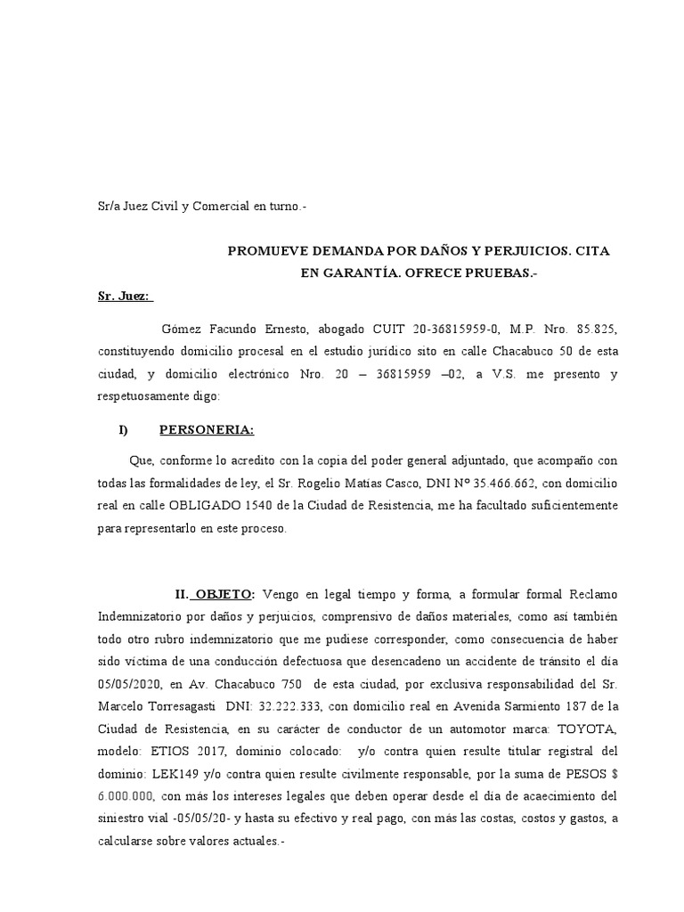 Demanda Estudio Juridico Barbona y Asociados | PDF | Demanda judicial ...