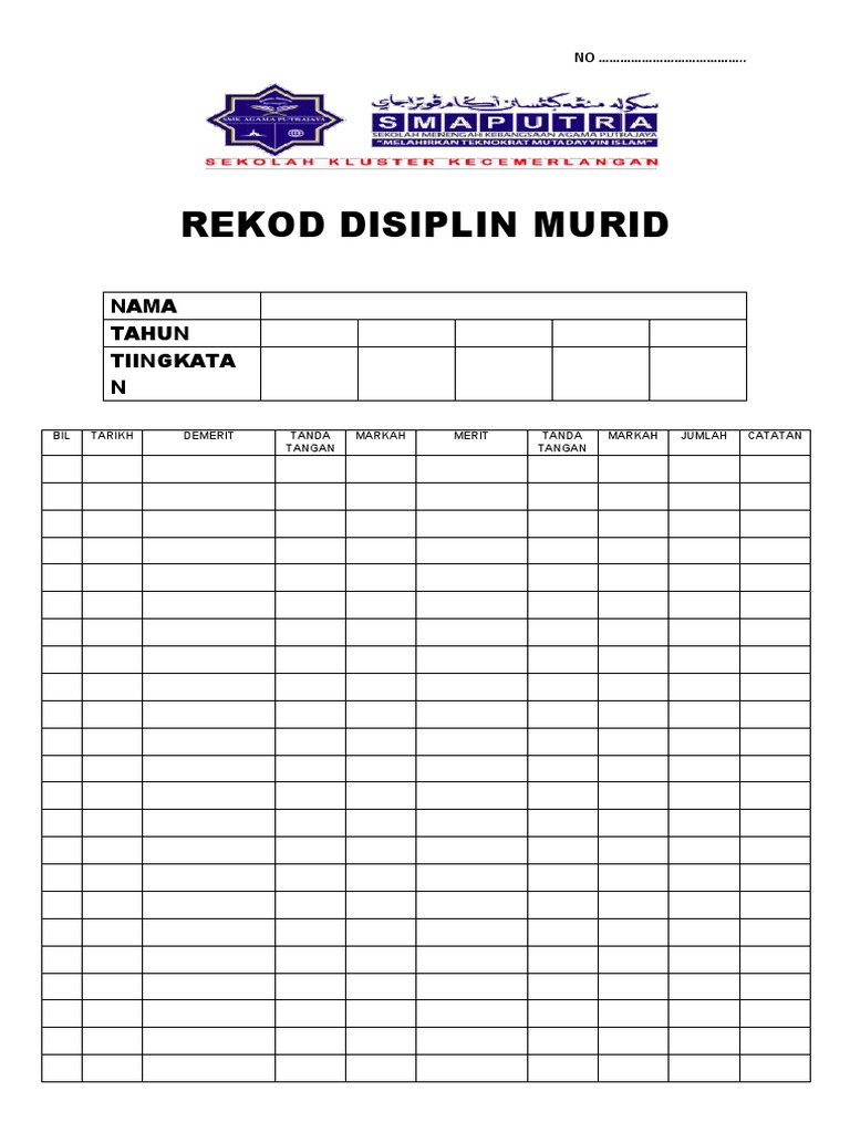 Rekod Disiplin Murid | PDF