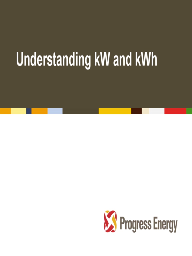 Understanding KW and KWH | PDF | Kilowatt Hour | Watt