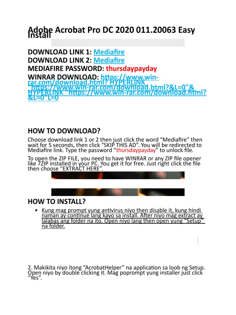 Adobe Acrobat Pro DC 2020 011.20063 Easy Install: Download Link 1 ...