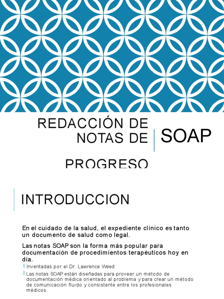 Redacción de Notas de Progreso SOAP | PDF