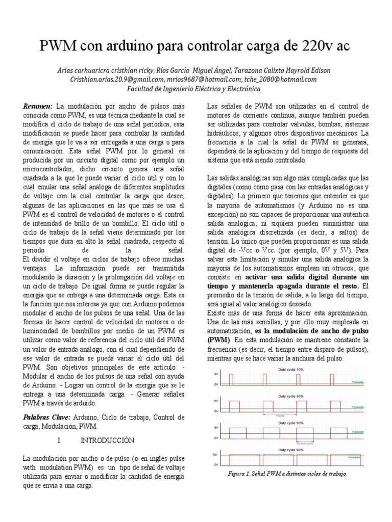 Lab. N°6 - Informe Final-Electronica de Potencia 1 - PWM Con Arduino para Controlar Carga de ...