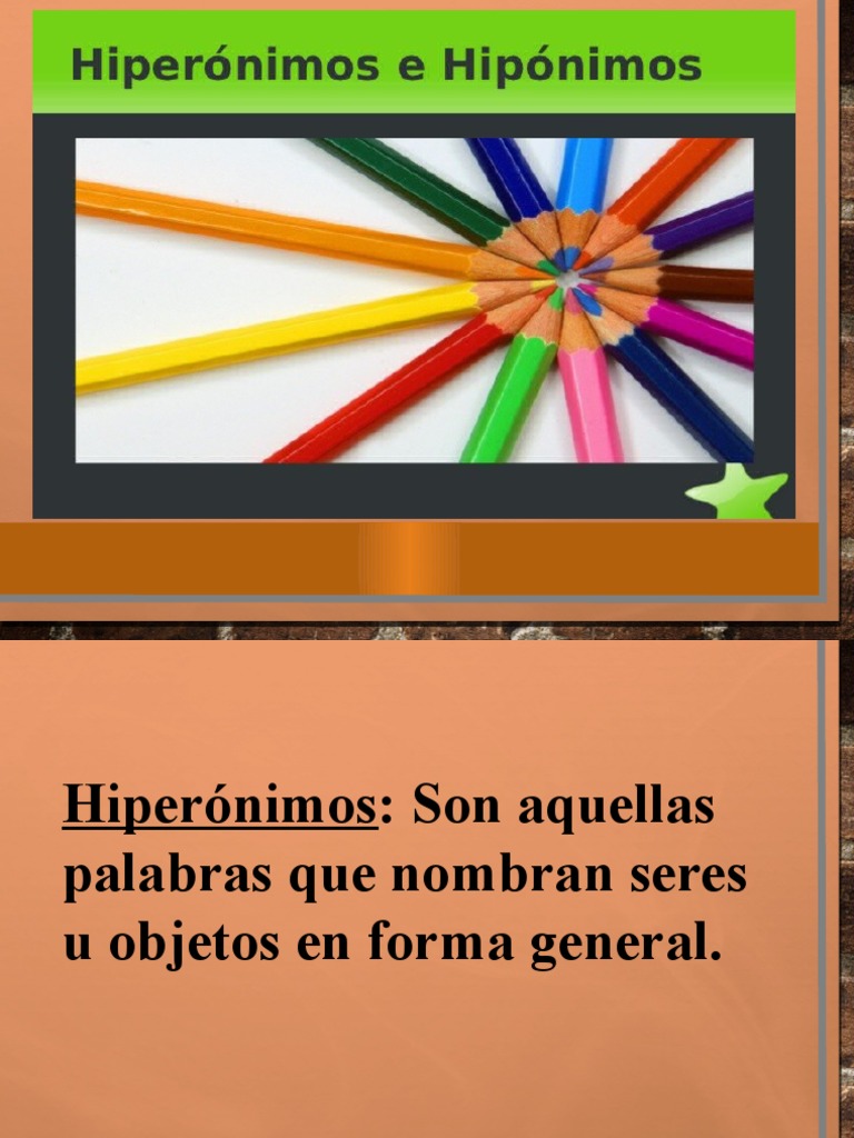 Hiperónimos y hipónimos: Ejercicios prácticos | PDF | Libros para ...