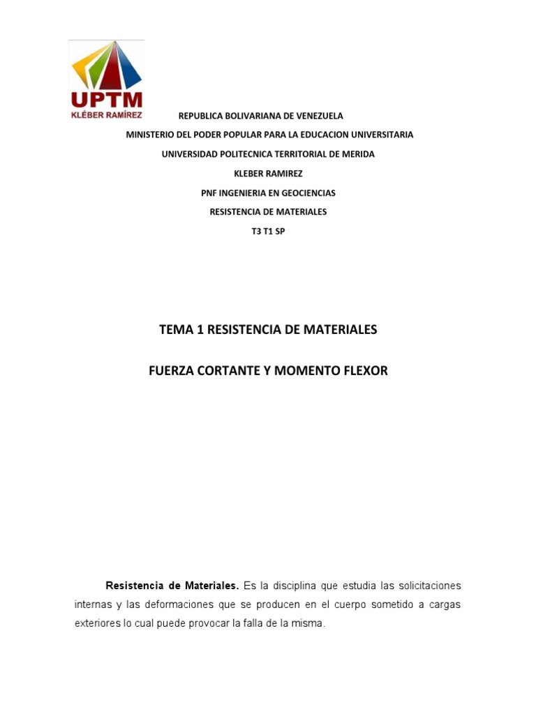 Resistencia de Materiales | Descargar gratis PDF | Doblar | Resistencia de materiales