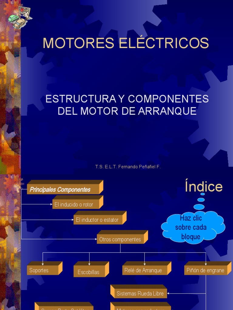 Componentes y estructura de los motores de arranque eléctricos | PDF ...