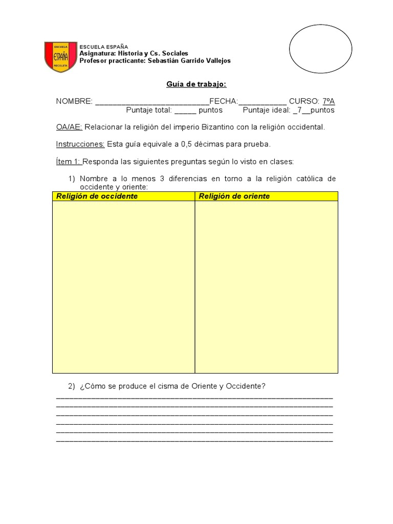Formato Prueba Escuela España | PDF