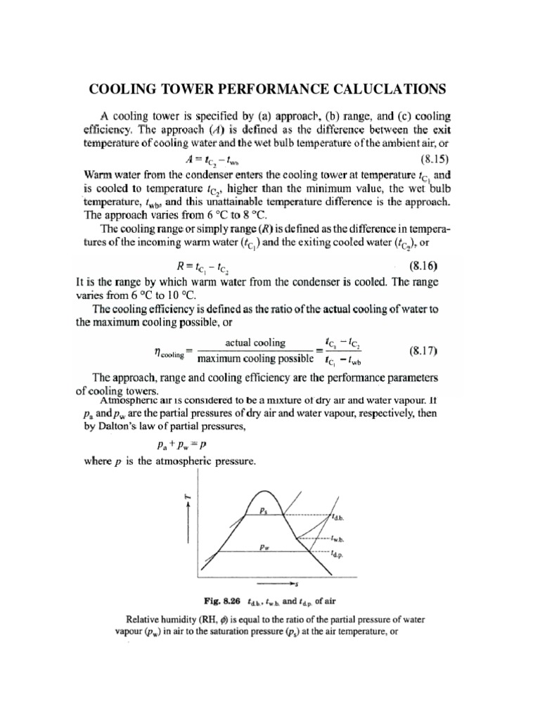 Cooling Tower - Exercises PDF | PDF