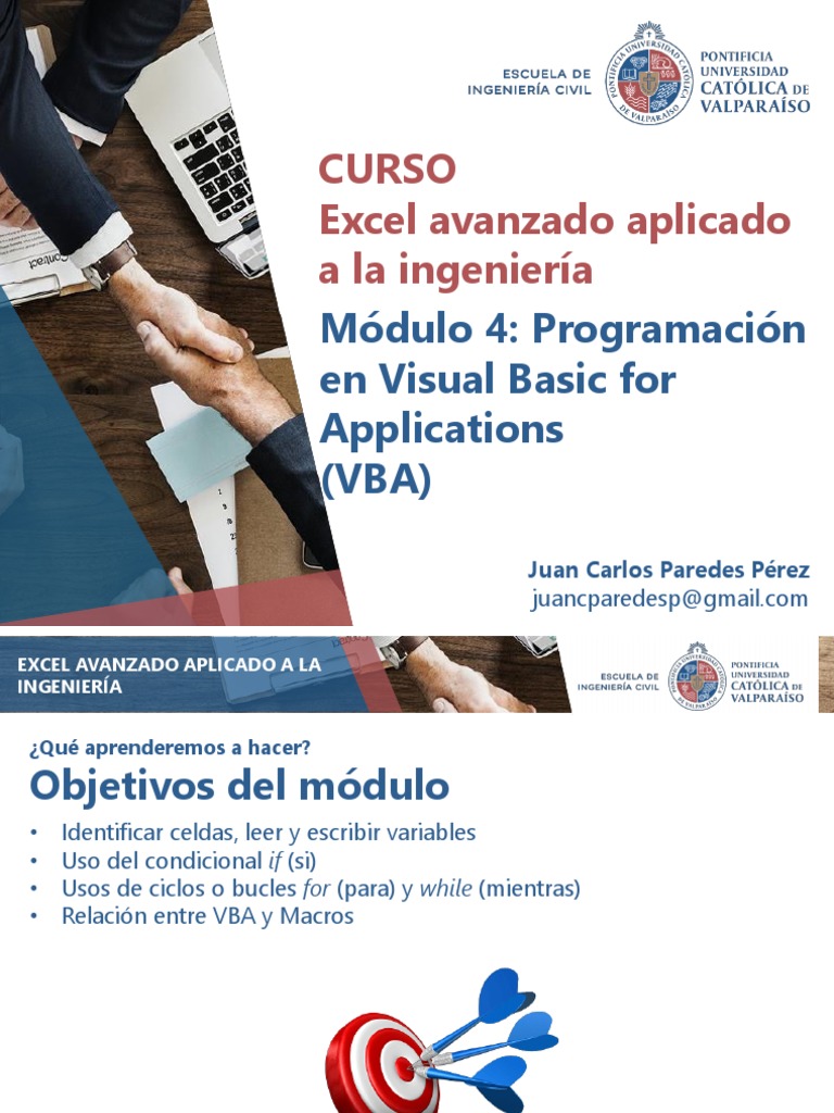 Módulo 4 - Programación en VBA | PDF | Macro (informática) | Visual Basic para Aplicaciones