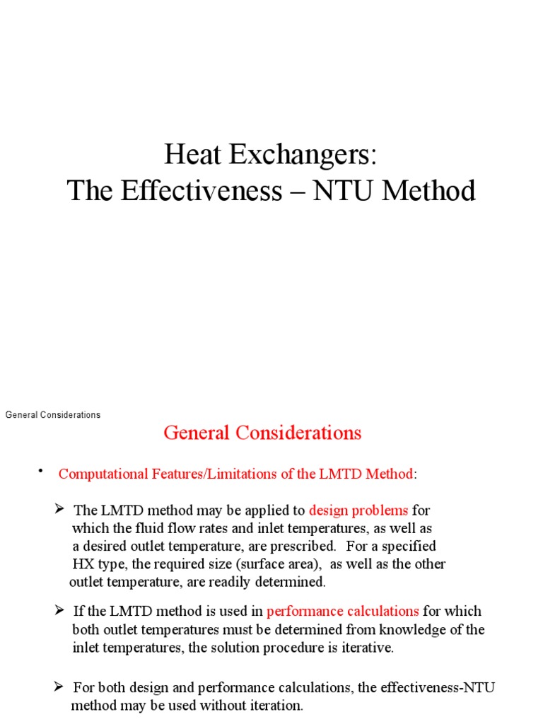Heat Exchangers: The Effectiveness - NTU Method | PDF | Heat Exchanger | Heat