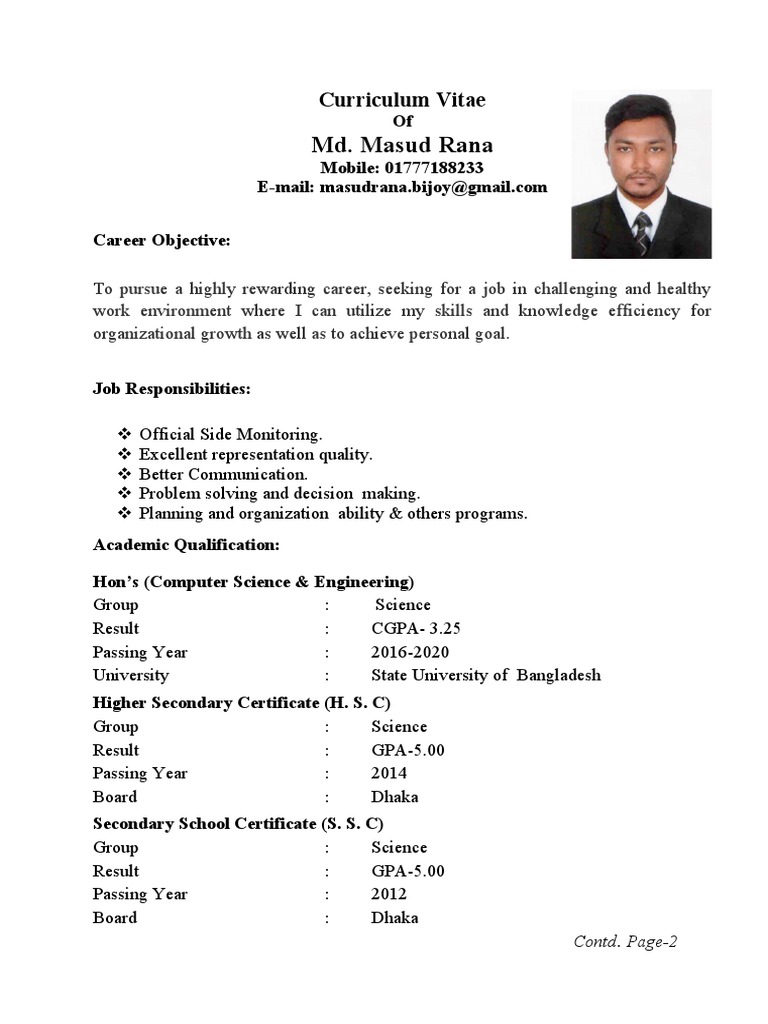 CV Masud | PDF | Bangladesh | Dhaka