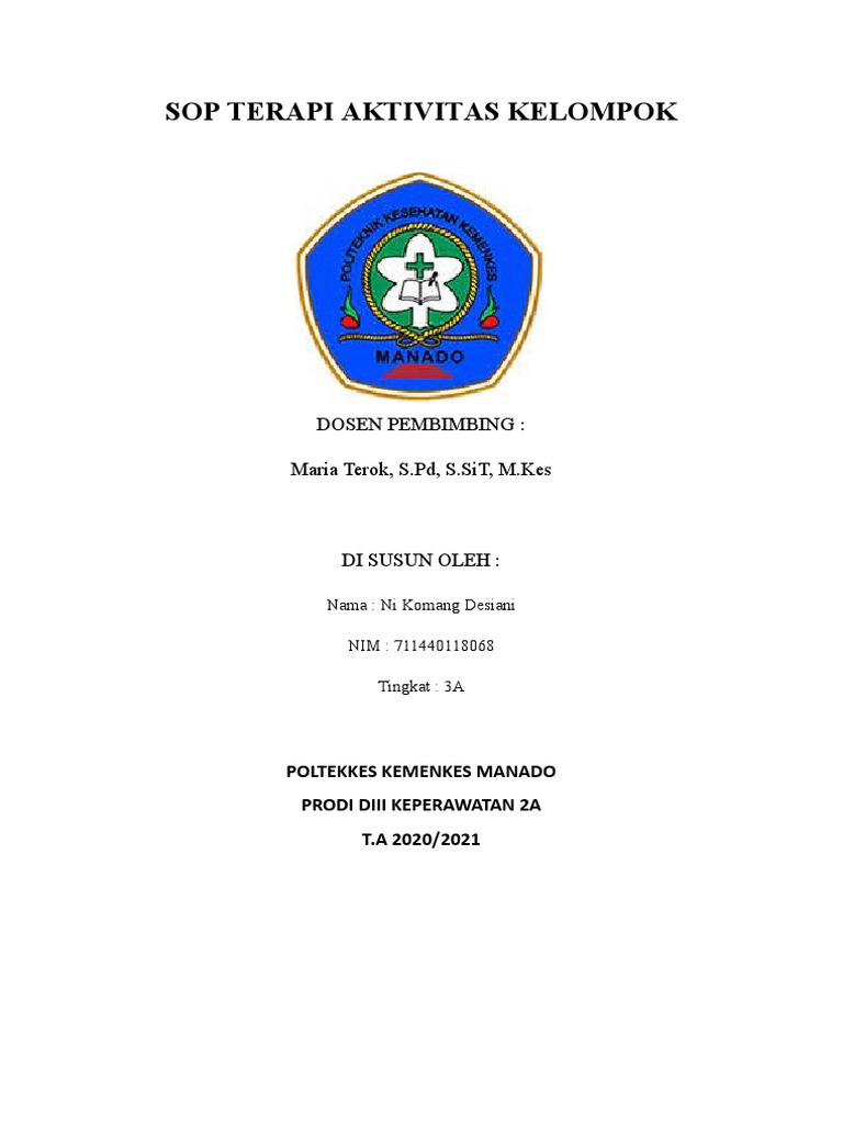 SOP Terapi Aktivitas Kelompok Lansia | PDF