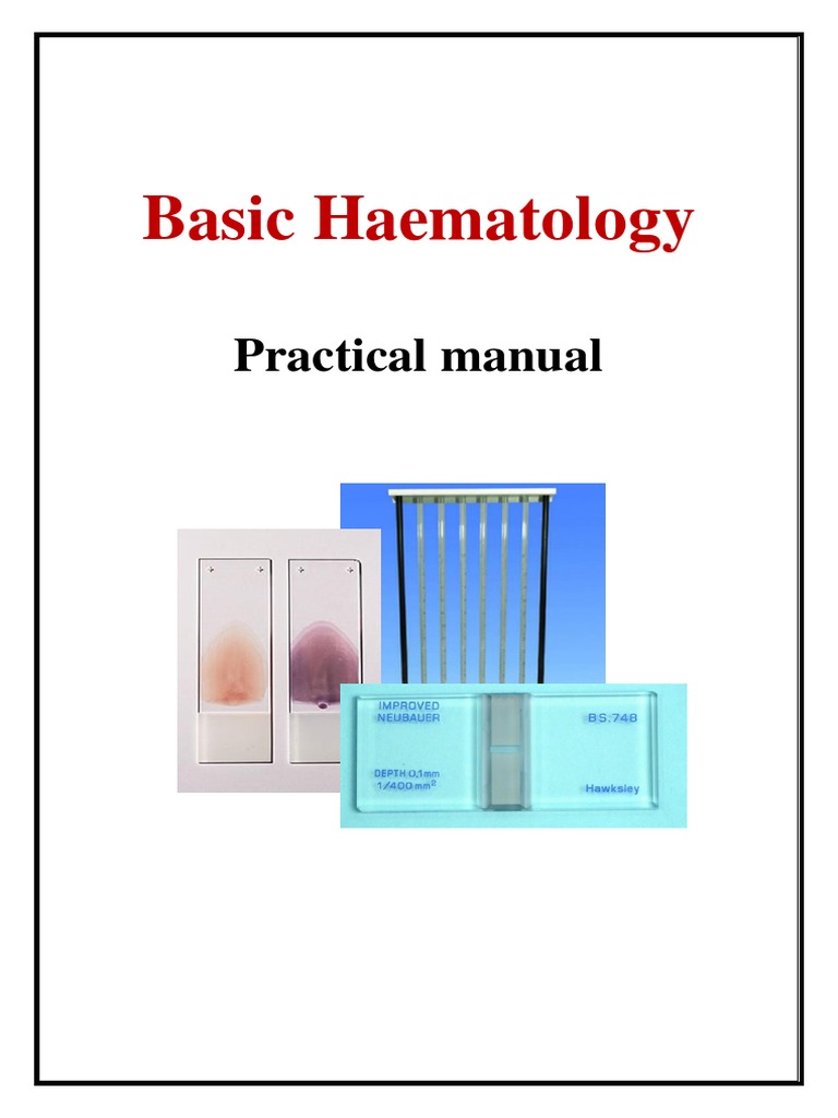 Basic Haematology: Practical Manual | PDF | White Blood Cell | Anemia