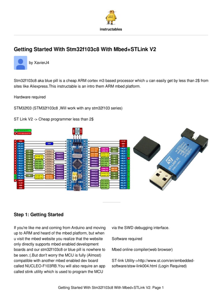 Getting Started With Stm32F103C8 With Mbed+Stlink V2 | PDF | Office Equipment | Computing