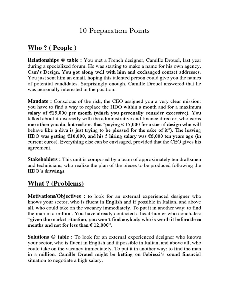 Negotiation Prep Memo PDF | PDF | Economies | Business