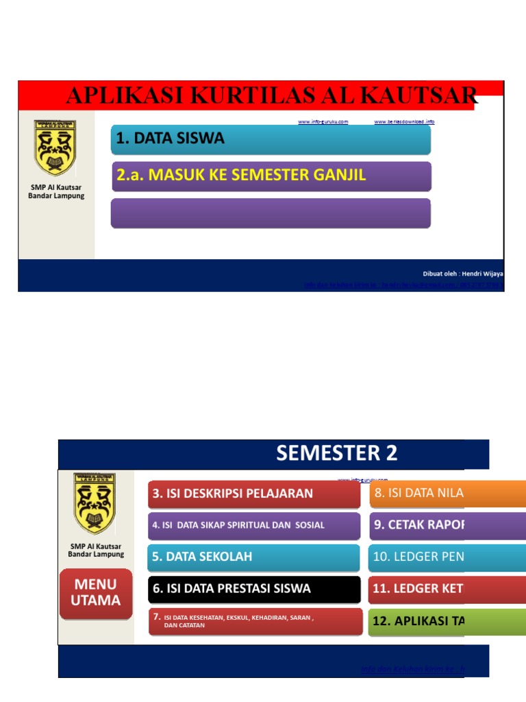 7 Aplikasi - Raport - K13 - SMP | PDF
