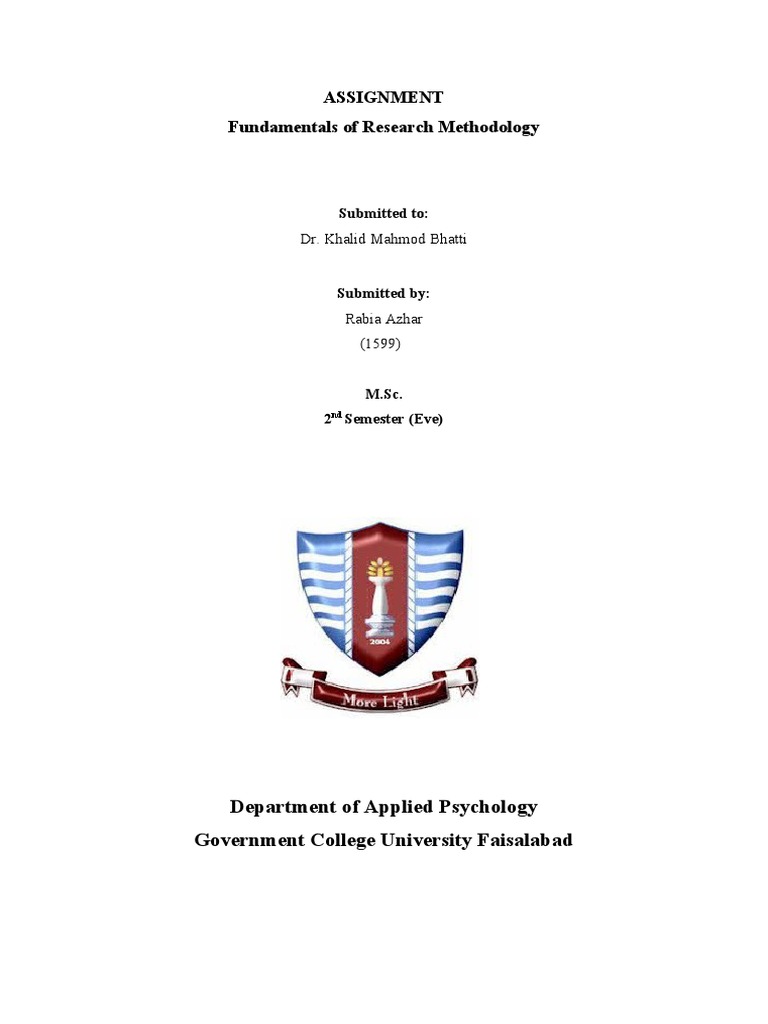 Research Presentation Assignment | PDF | Sampling (Statistics) | Hypothesis