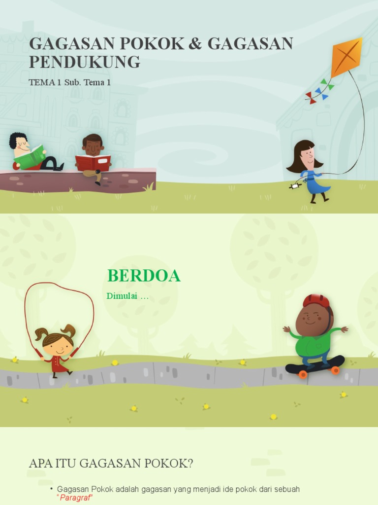 Gagasan Pokok dan Pendukung Paragraf | PDF | Seni & Disiplin Bahasa ...